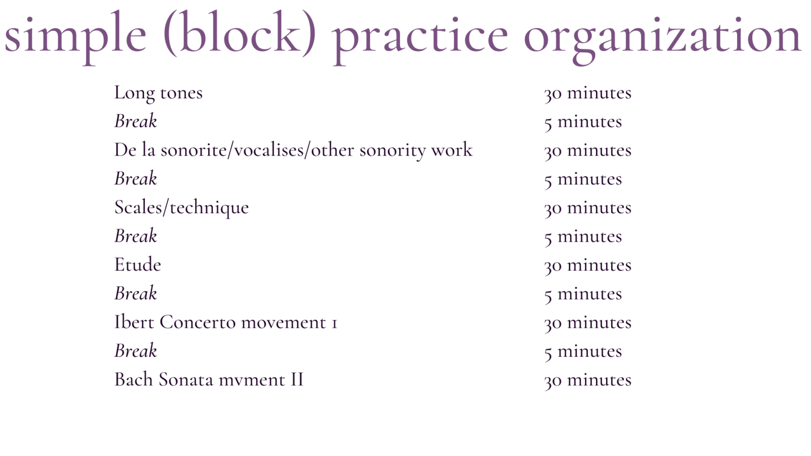 How to Organize an Effective Practice Session - Blog from Sarah ...