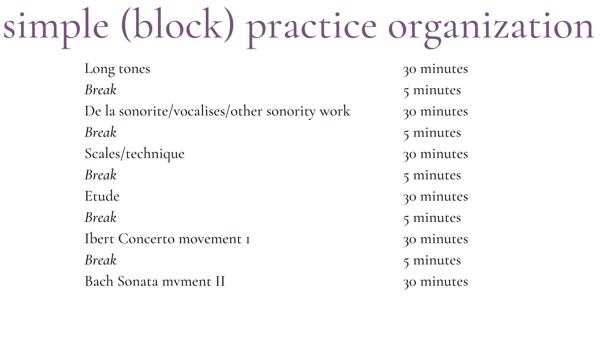 How to Organize an Effective Practice Session - Blog from Sarah ...