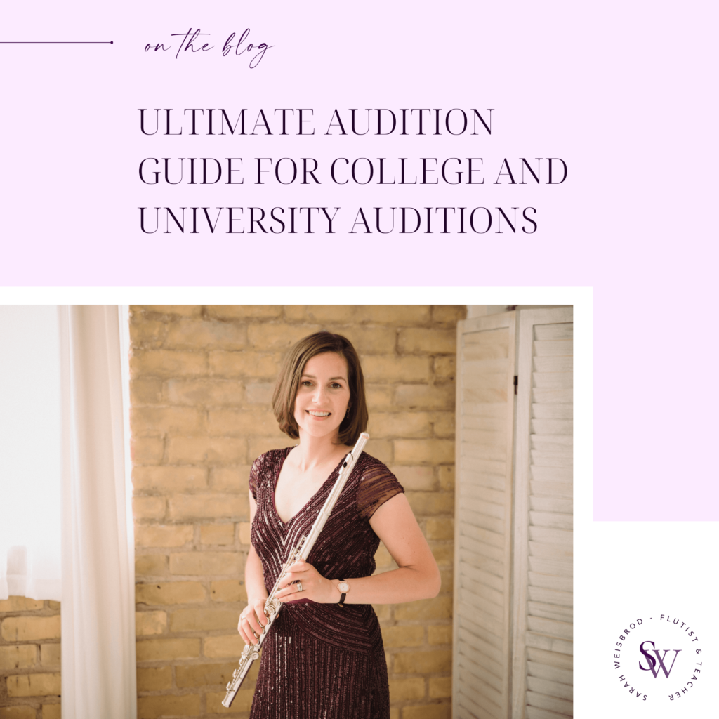 Top 10 College Audition Tips for Flutists - Blog from Sarah Weisbrod ...